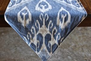 Runner Blue Ikat | Table Manners Linen Rentals