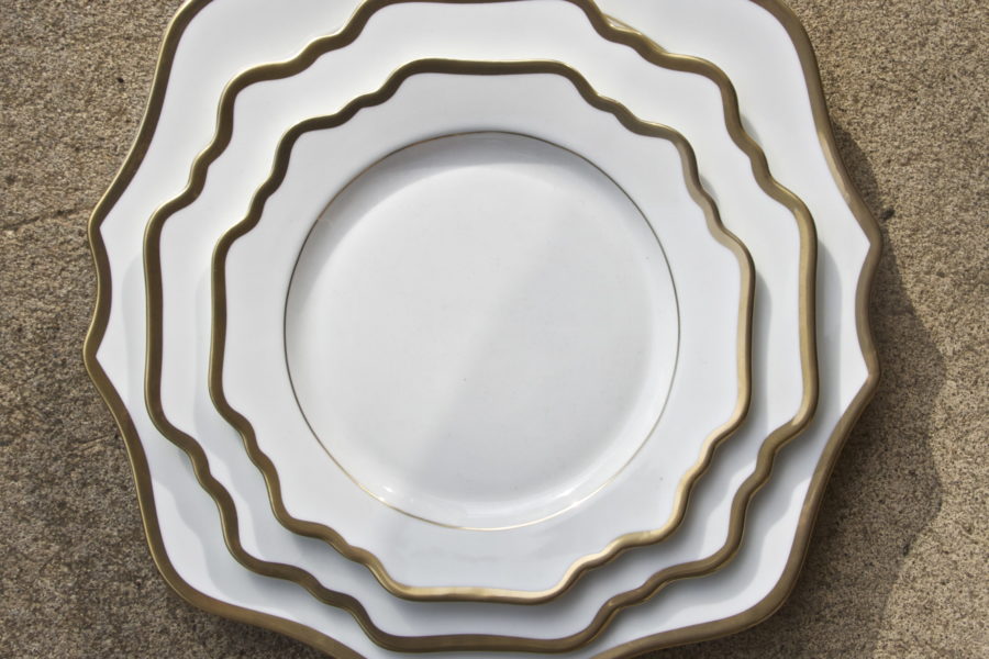Donatella Ivory Porcelain Charger Plate | Table Manners Linen Rentals